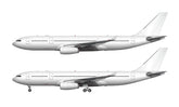 Side View Airliner Templates from Norebbo – ShopNorebbo