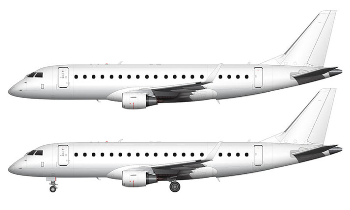 All White Embraer 175 with old style winglets template – ShopNorebbo