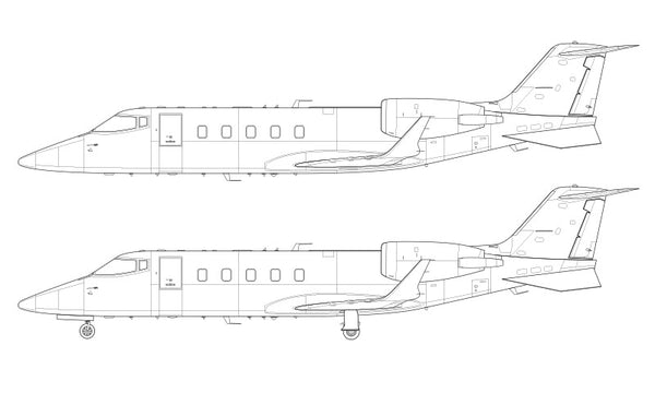 Learjet 60 line drawing – ShopNorebbo