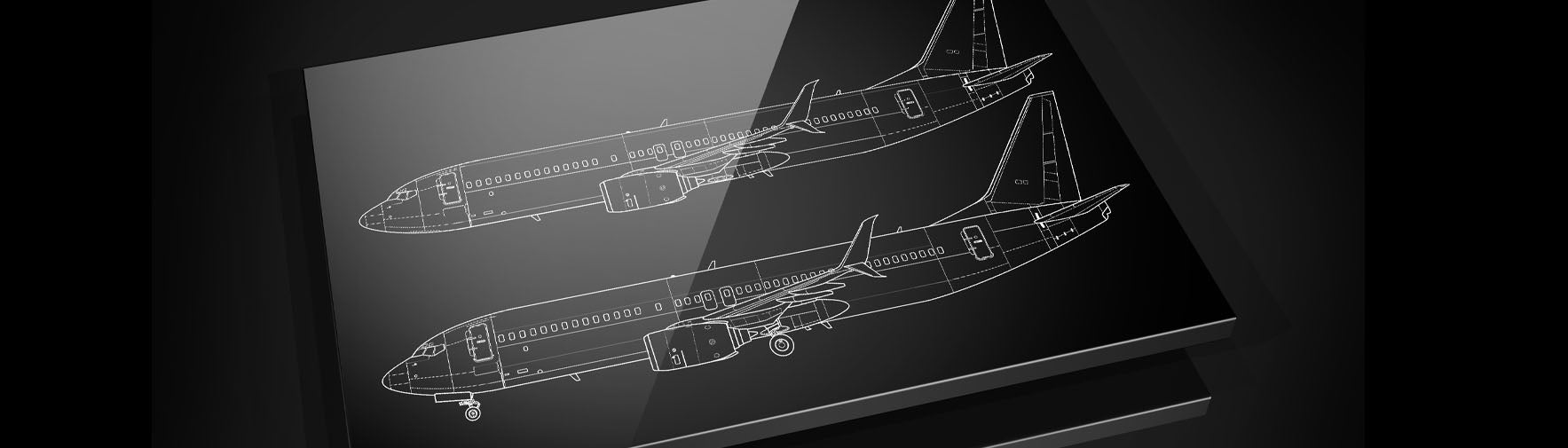Side View Airliner Templates from Norebbo – ShopNorebbo