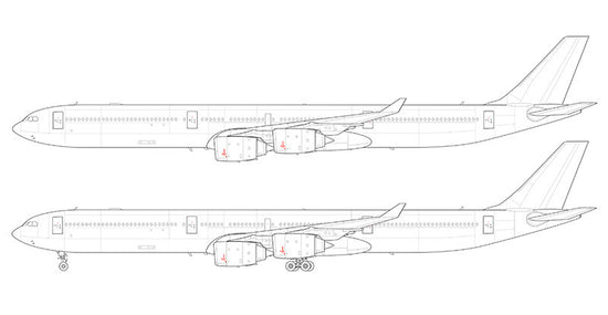 Airbus A340-600 line drawing – ShopNorebbo
