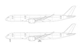 Side View Airliner Templates from Norebbo – ShopNorebbo